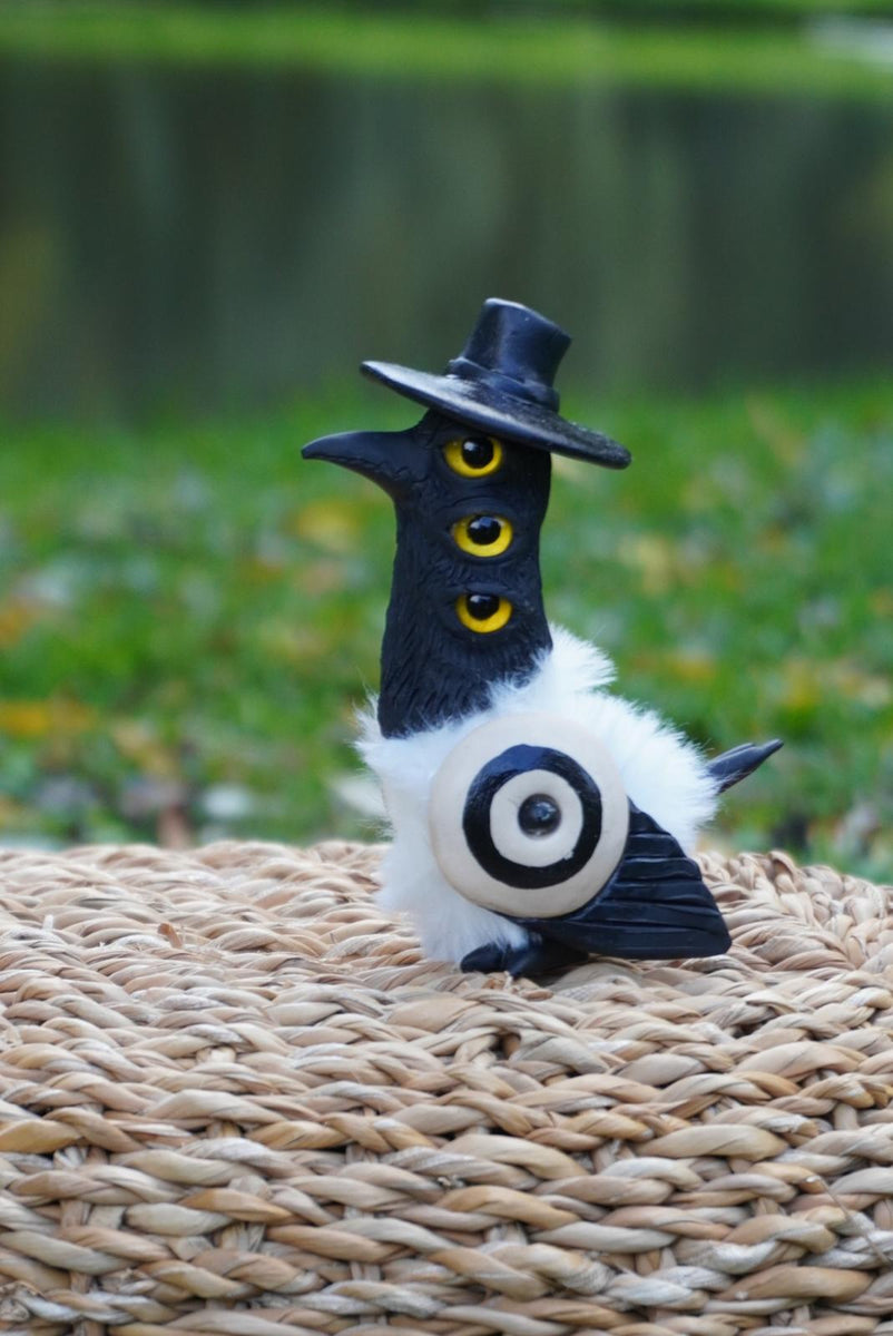 Extraterrestrial magpie - unique OOAK handmade creature – Gift of Mercury